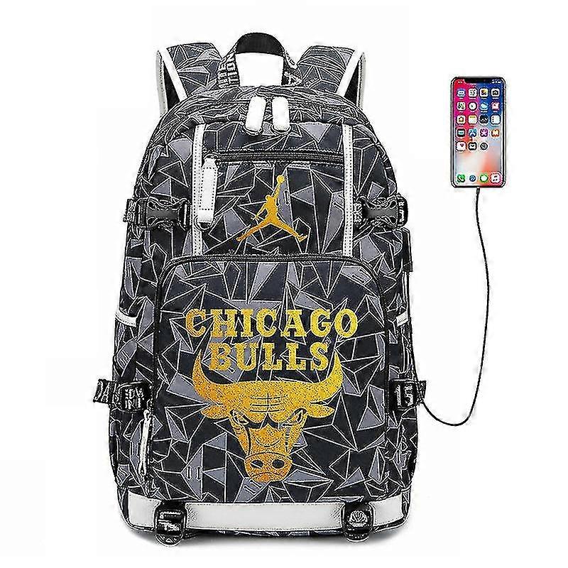 Nba Peripheral Series Star Logo Multifunctional Usb Backpack | Fruugo UK