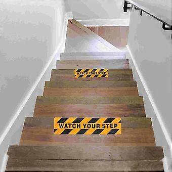 2pcs Non-Slip Safety Watch Your Step Sticker Watch Your Step Sign ...