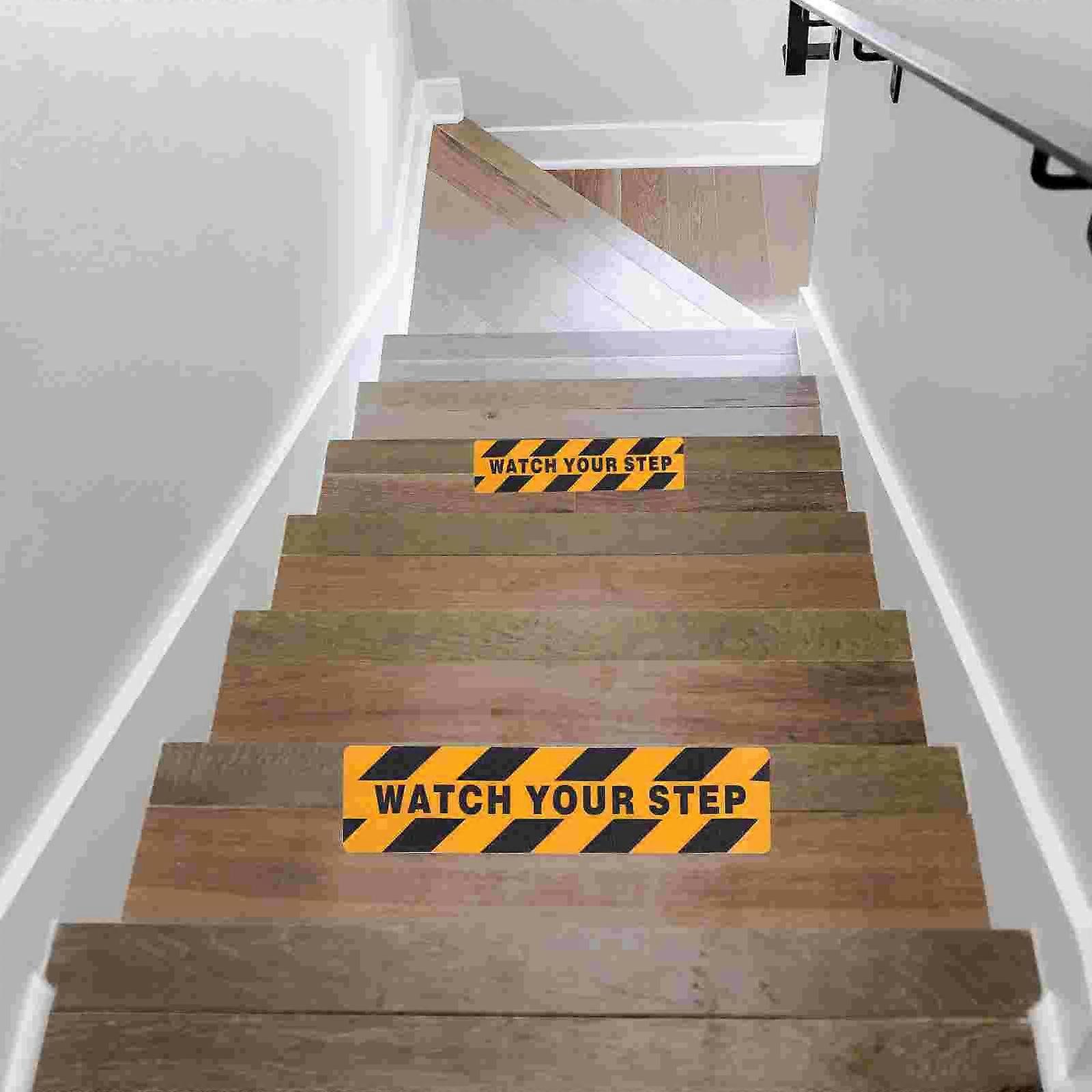 2pcs Non-Slip Safety Watch Your Step Sticker Watch Your Step Sign ...