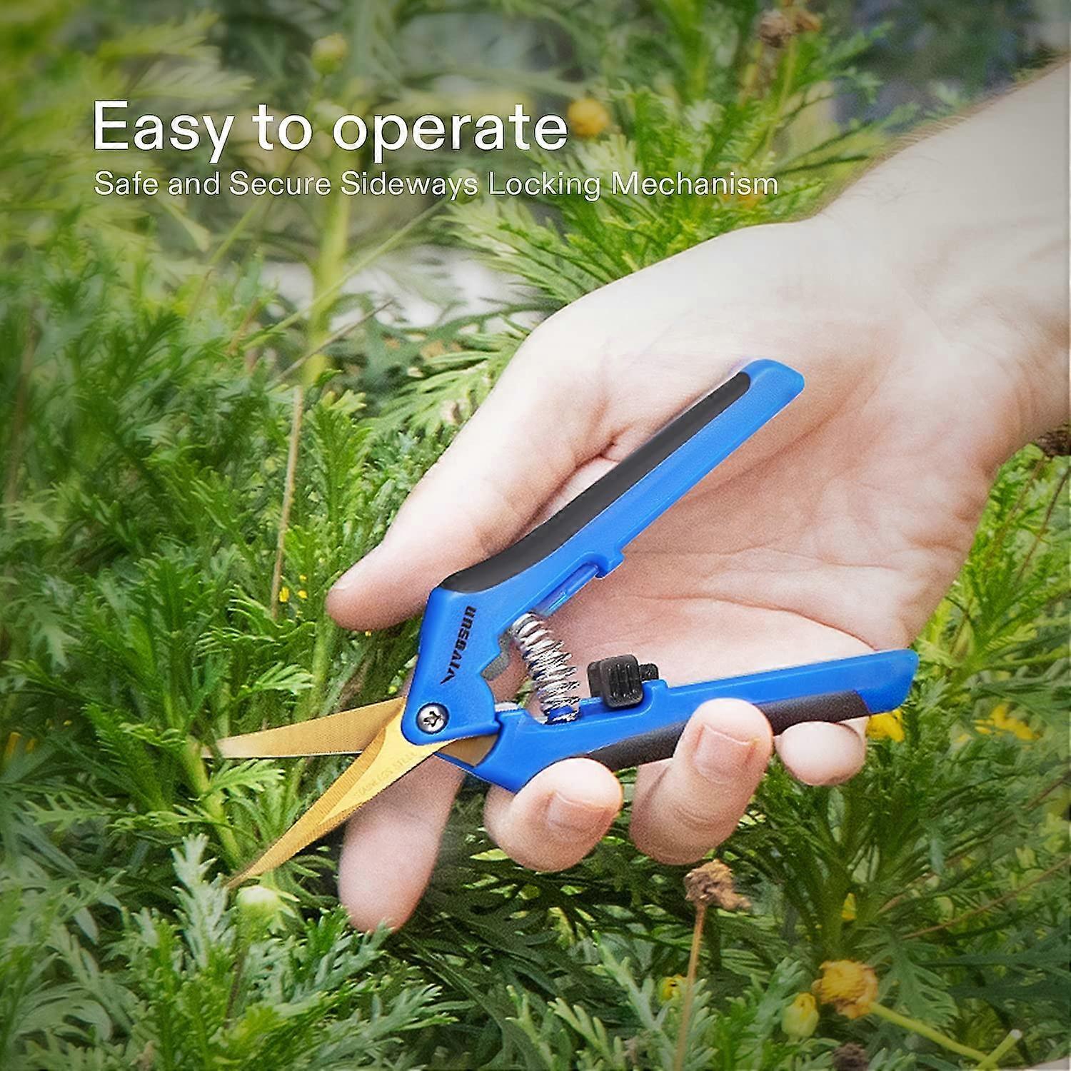 Gardening Hand Pruner Pruning Shear with Titanium Coated Curved ...