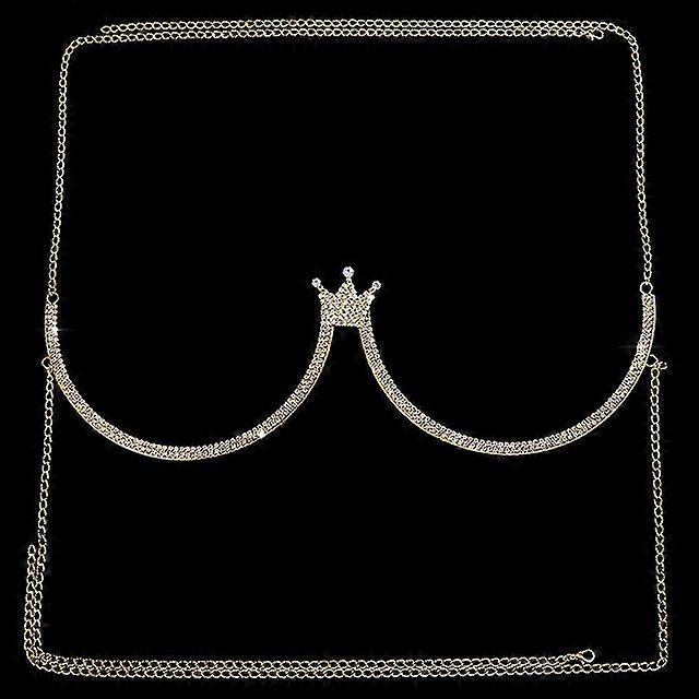 Heart Rhinestone Chest Bracket Body Jewelry Bra Chain For Women Chain ...