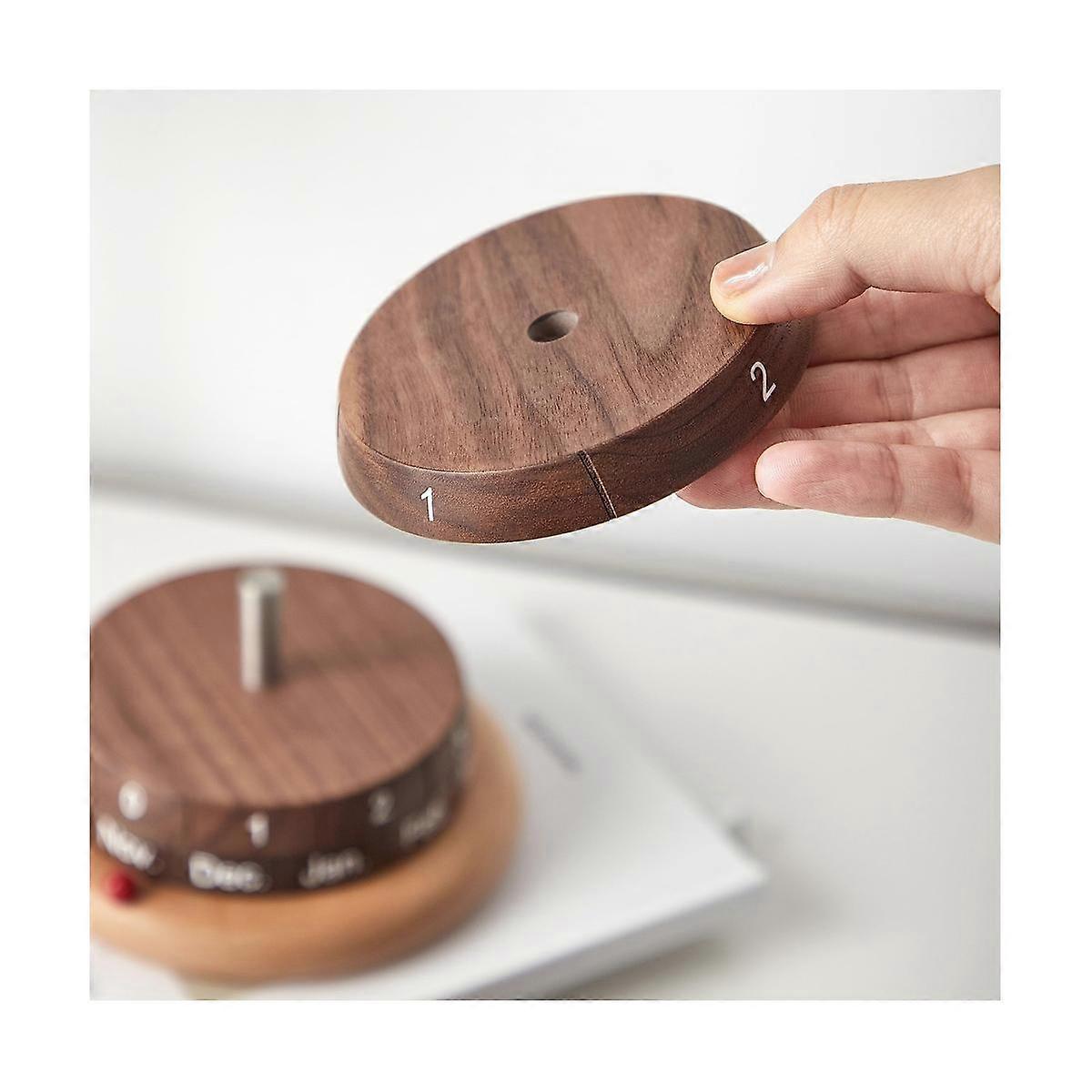 Wooden Desktop Calendar Decor, Office Desk Decor, Block Calendar for ...