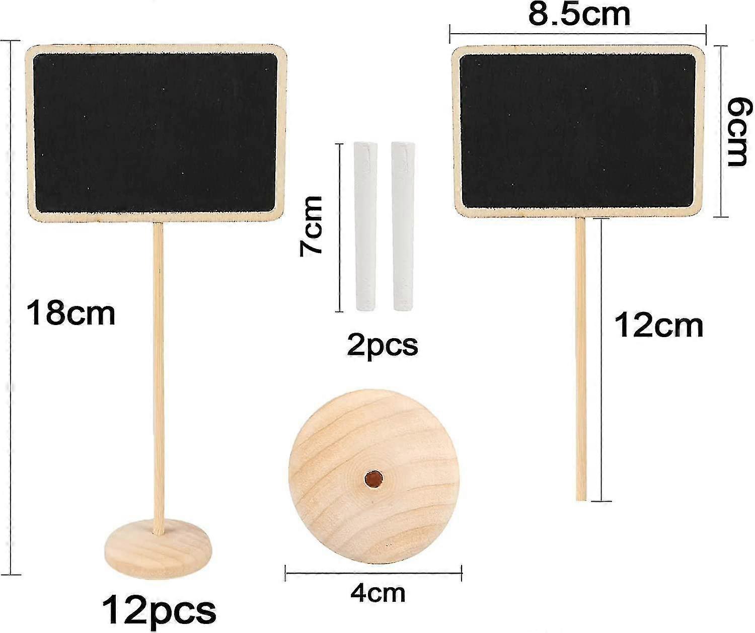 Mini Chalkboard Signs With Stand 12pcs Food Labels For Buffet Wooden ...