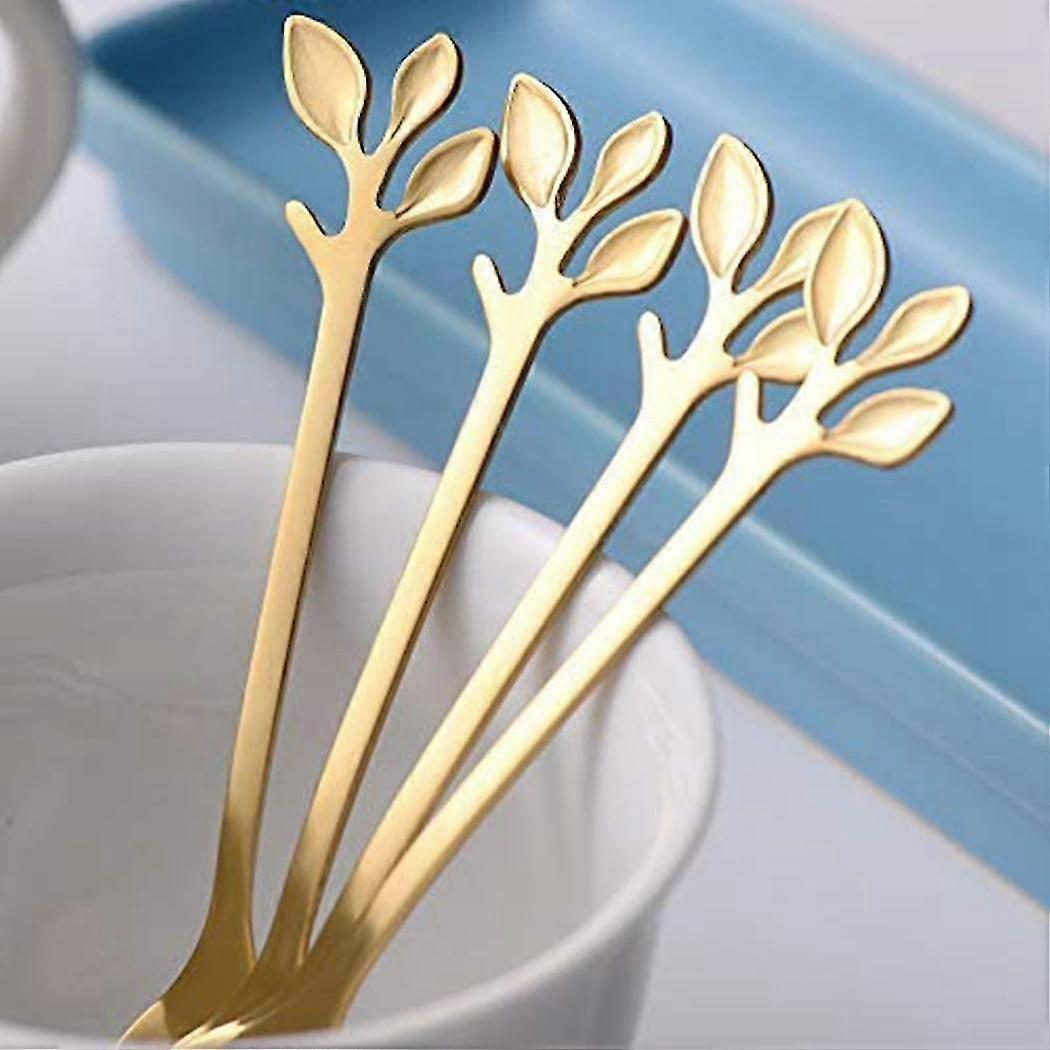16pcs Dessert Spoon And Fork Set Cake Fork Coffee Spoon Creative Fruit ...
