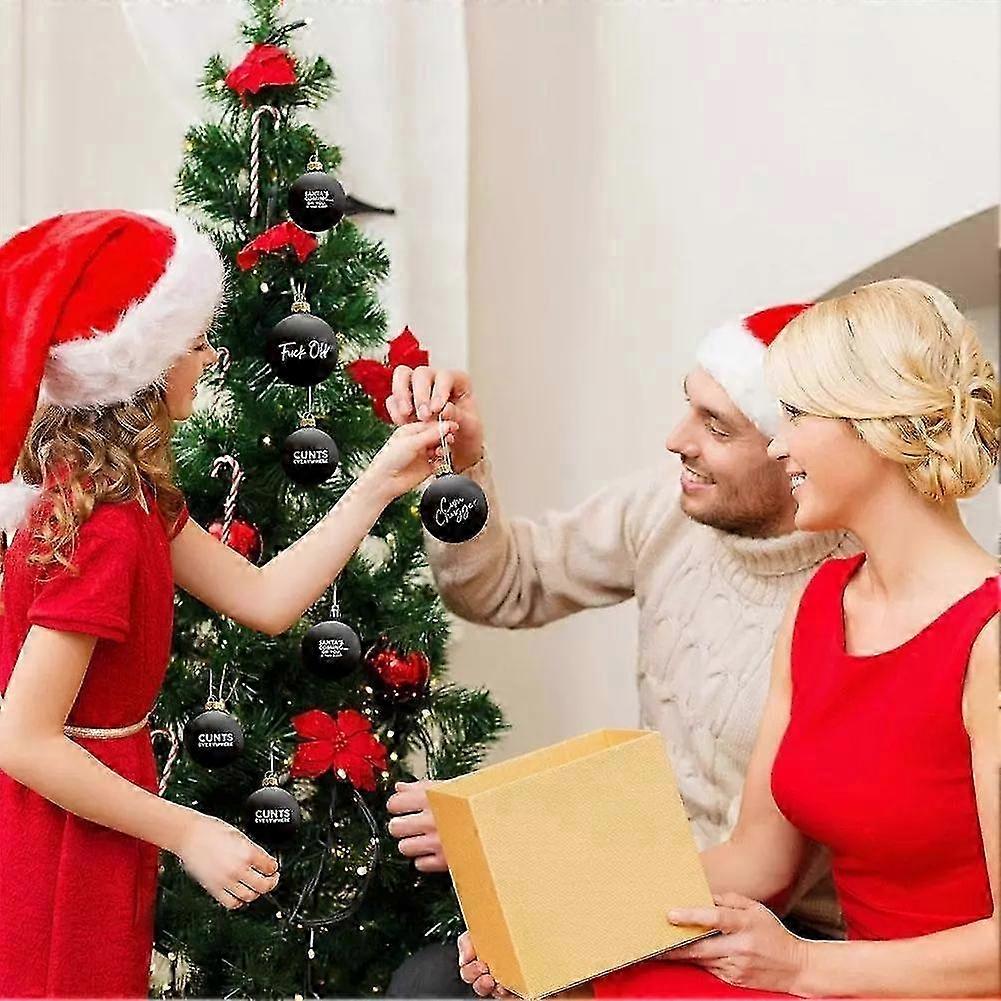 Sweary Bauble Bundle - 12 Pack, 2024 Fun Christmas Ornament Xmas Ball ...
