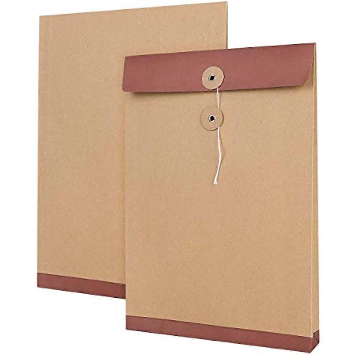 10pcs Large A4 Gussetted EnvelopesKraft Paper Document File Folders ...