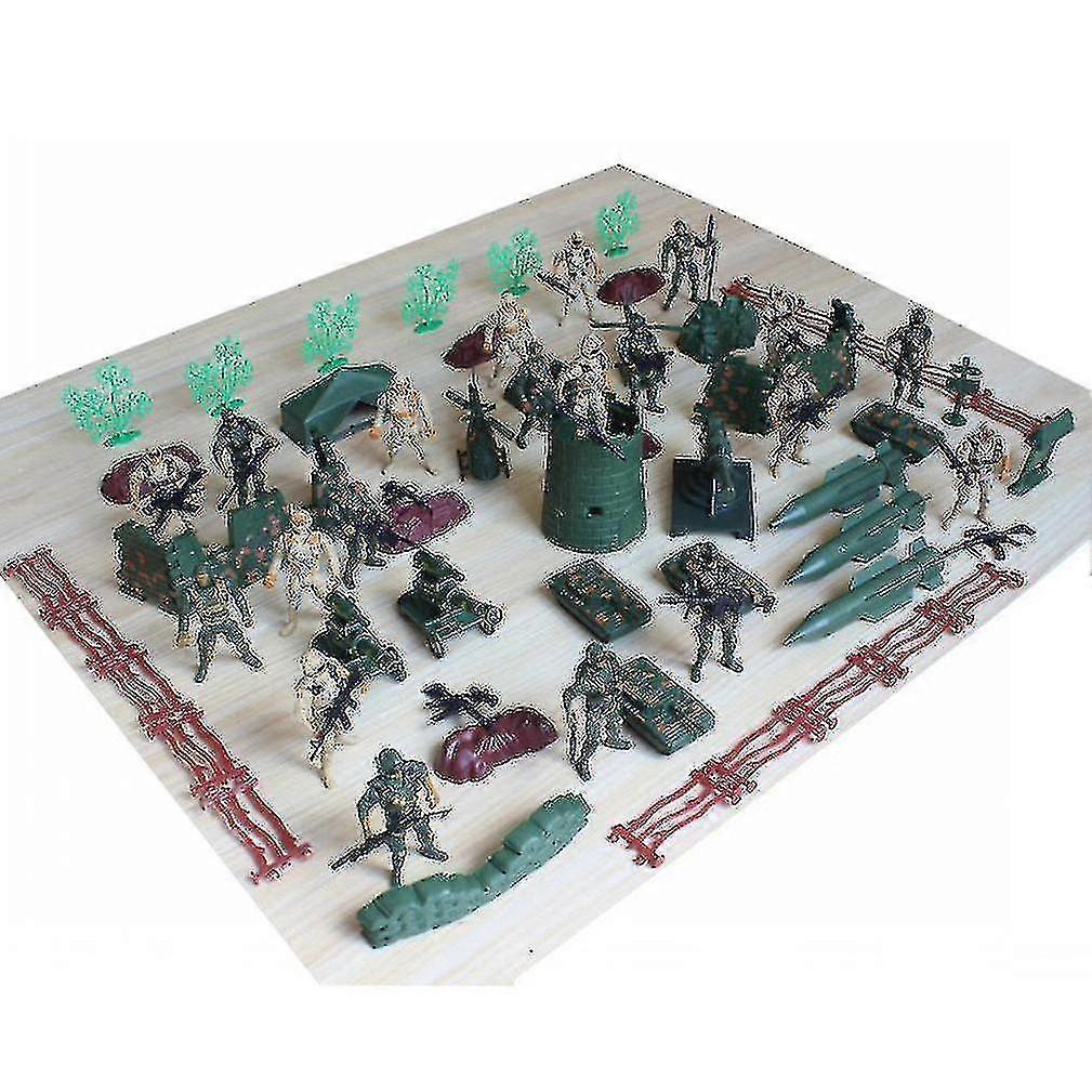 93pcs World War Military Toy Set Battlefield Figures Playset With 9cm ...