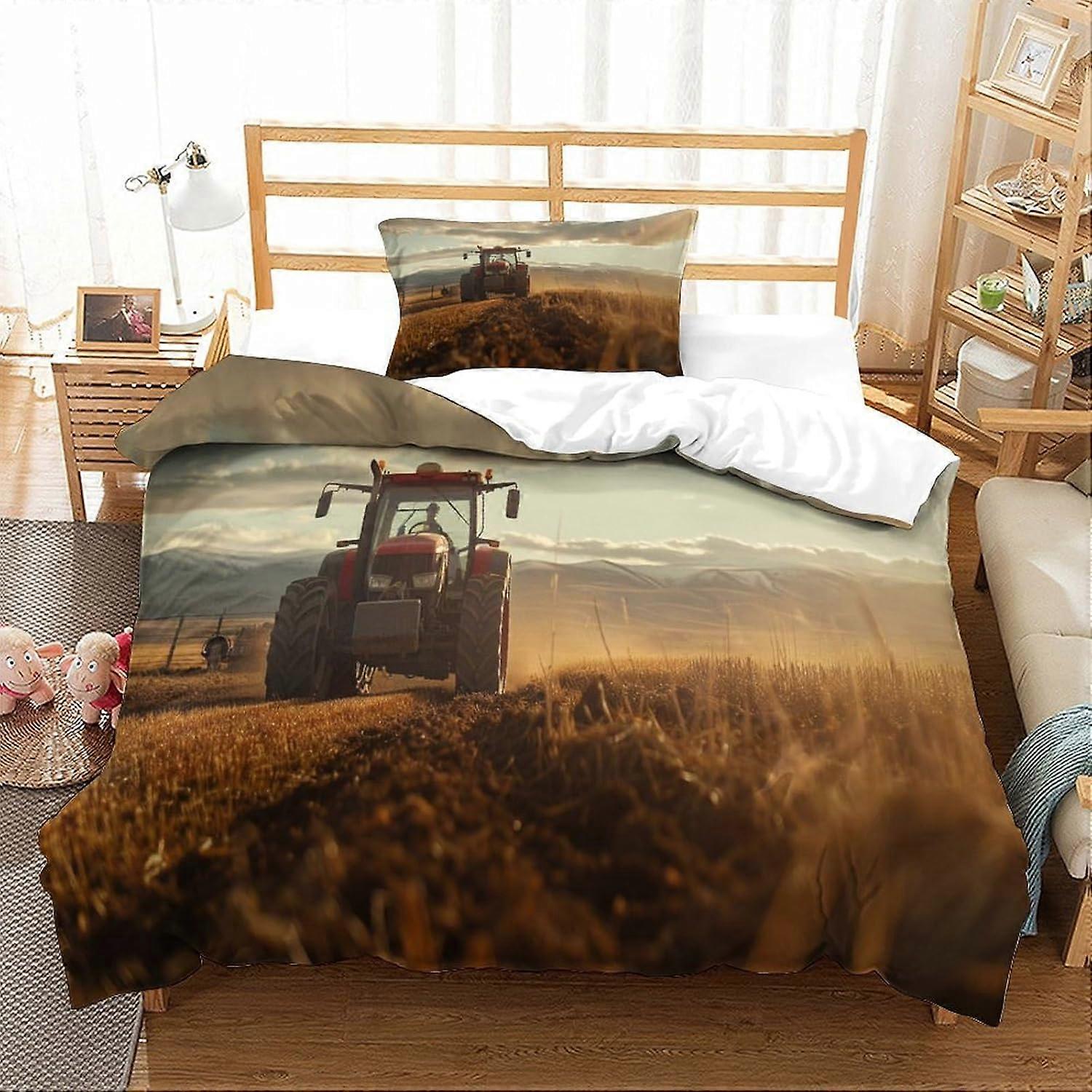 Tractor 3D Duvet Cover for Children's And Adults Printed Harvester ...