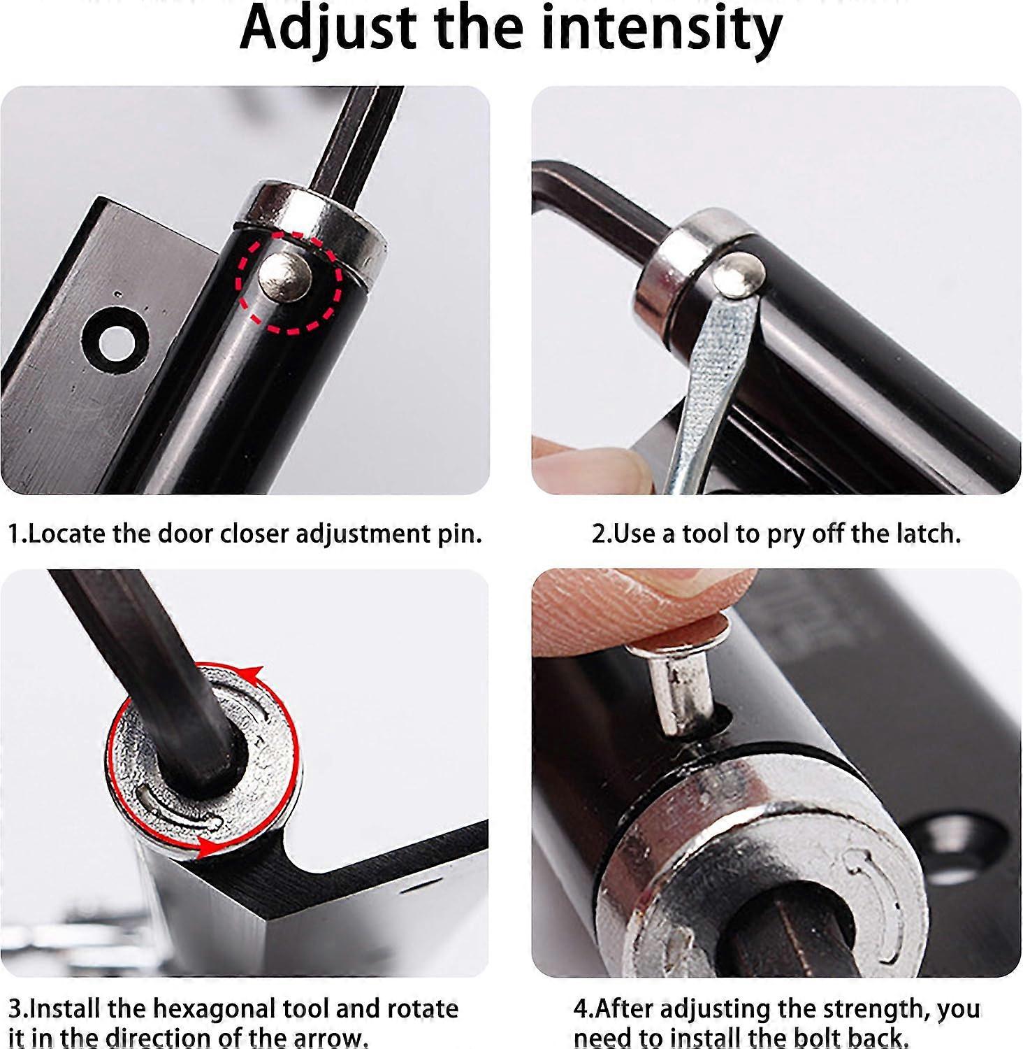 XHX Aluminum Alloy Automatic Spring Door Closer,Surface Mounted ...