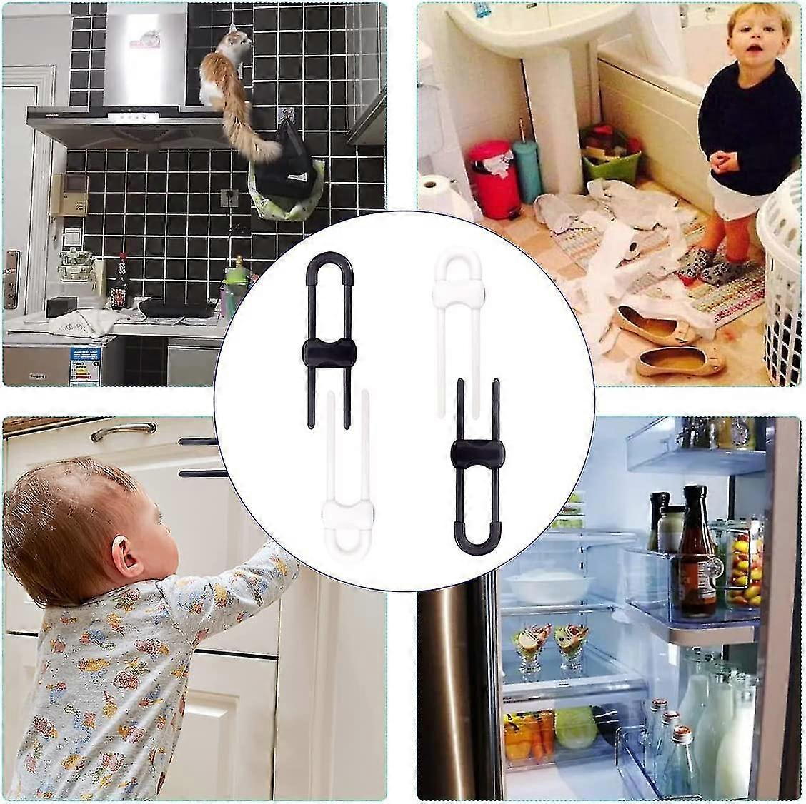 4 Pieces Child Safety Cabinet Locks - Child Lock for Cabinet - Child ...