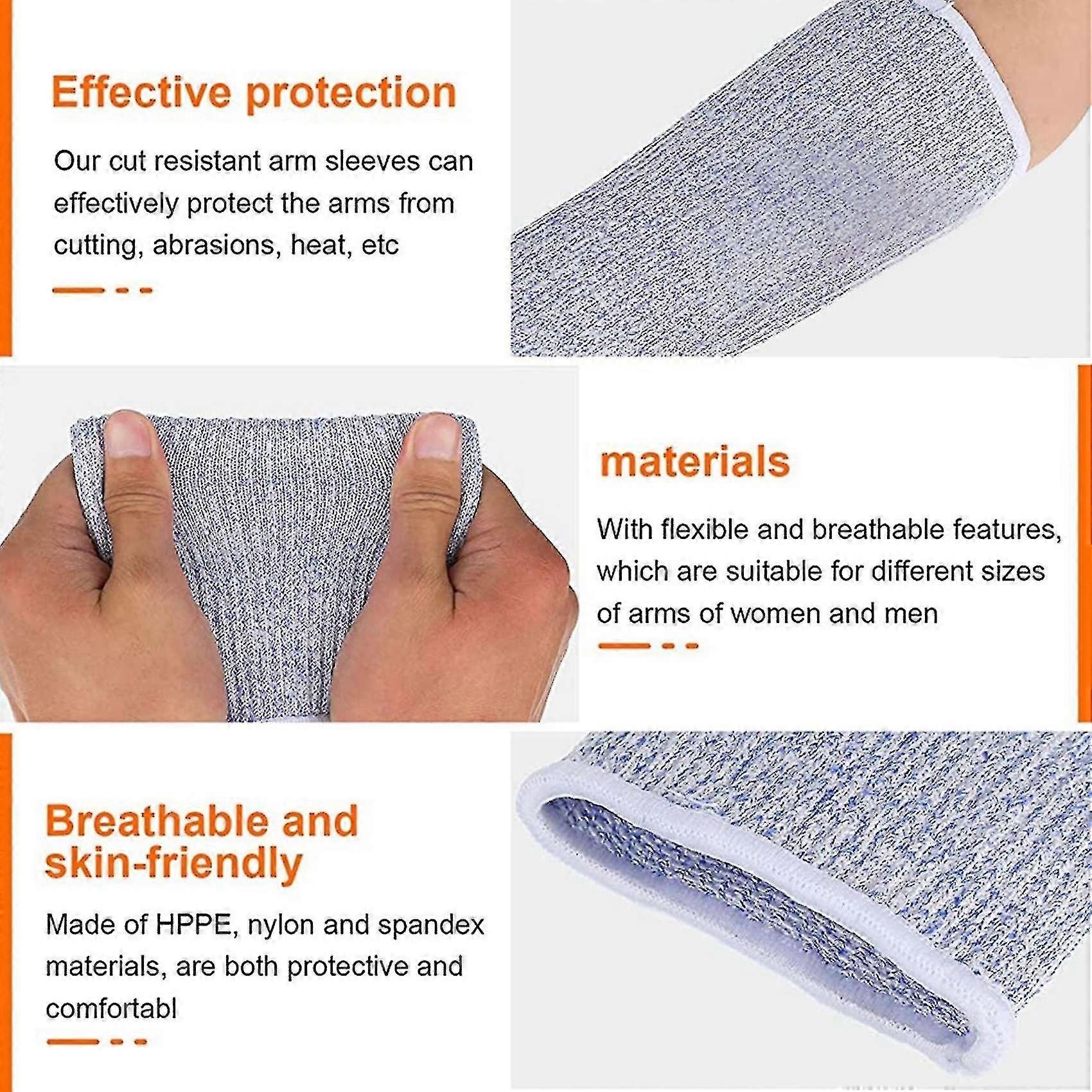 4 Pair Cut And Burn Resistant Sleeves Arm Protection Sleeves Forearm ...