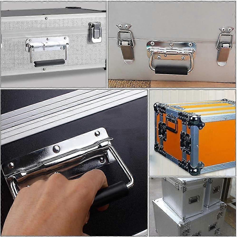 Folding Crate Handles, Chest Ring Pull Handle Spring Loaded Folding ...