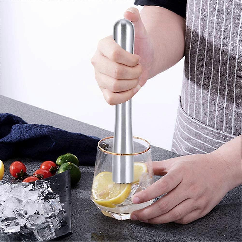 Stainless Steel Cocktail Muddler, Mojito Muddler Drink Bar Tool Muddler ...