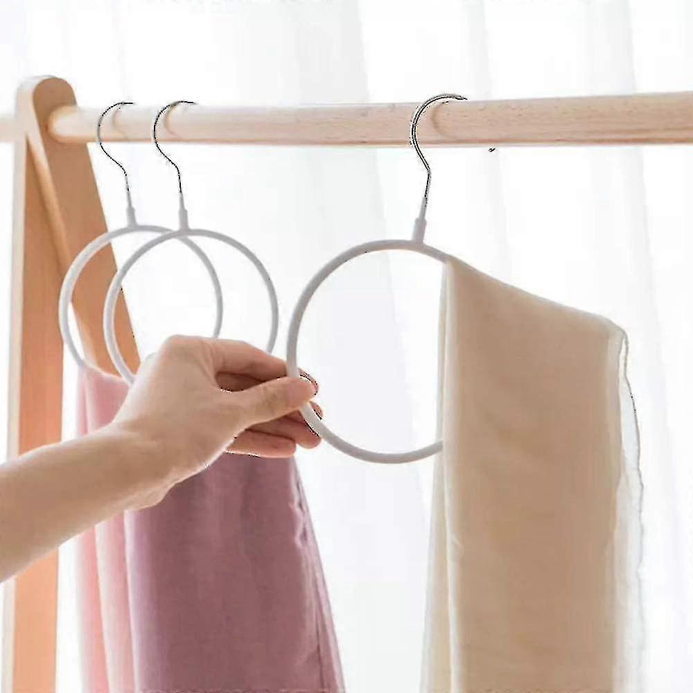 Plastic Dip Non-slip Scarf Ring Hanger Silk Scarf Coat Hanger Iron Hook ...