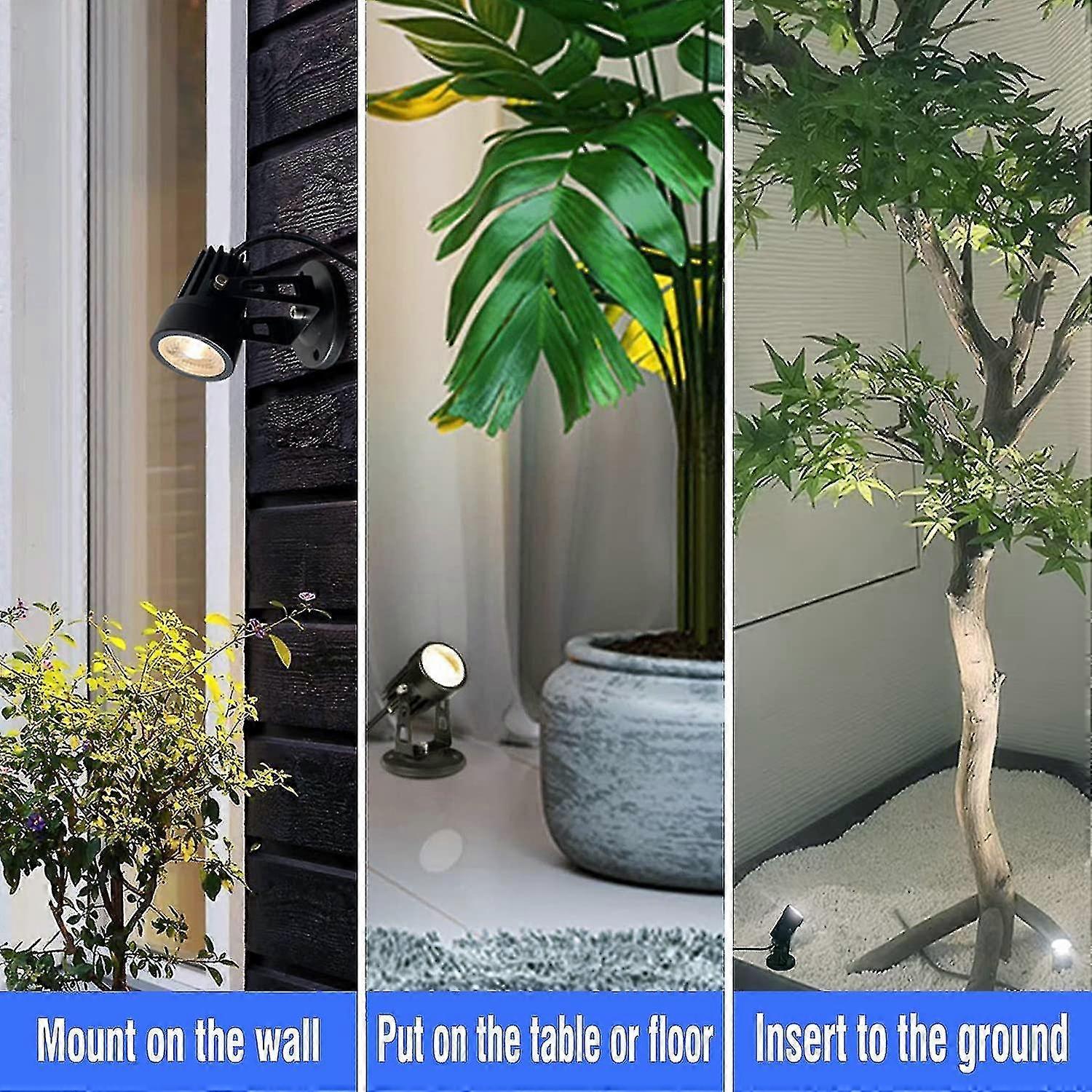 2pcs Led Spot Lights Indoor For Plants, 3 Color Accent Lighting ...