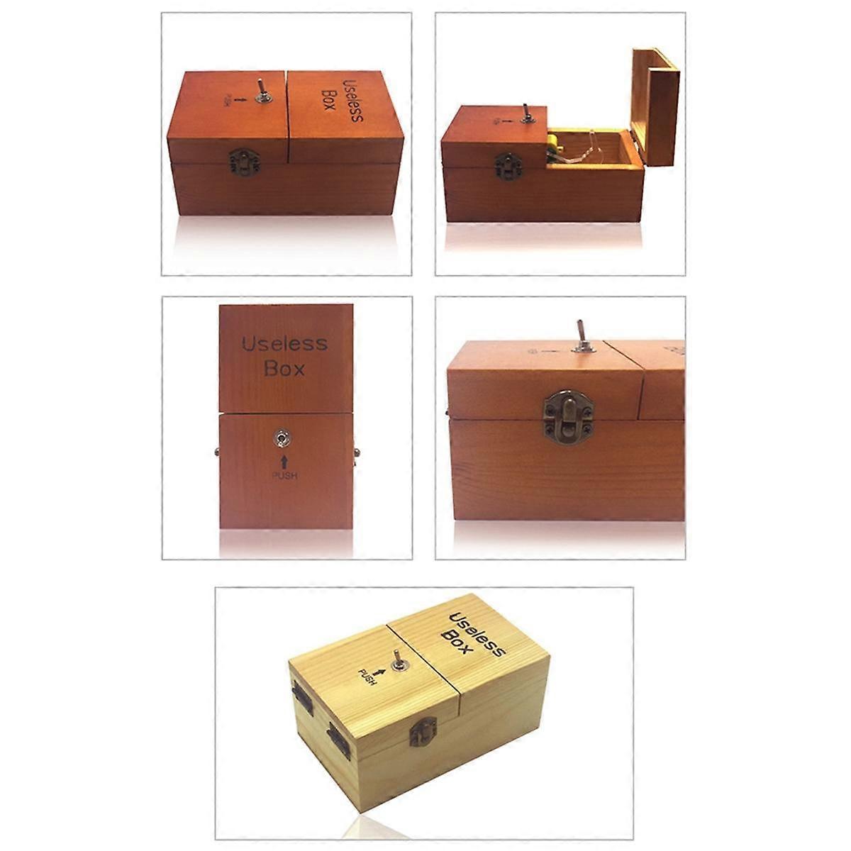 A Useless Box with Surprises Wooden Useless Box Fully Assembled Toy for ...