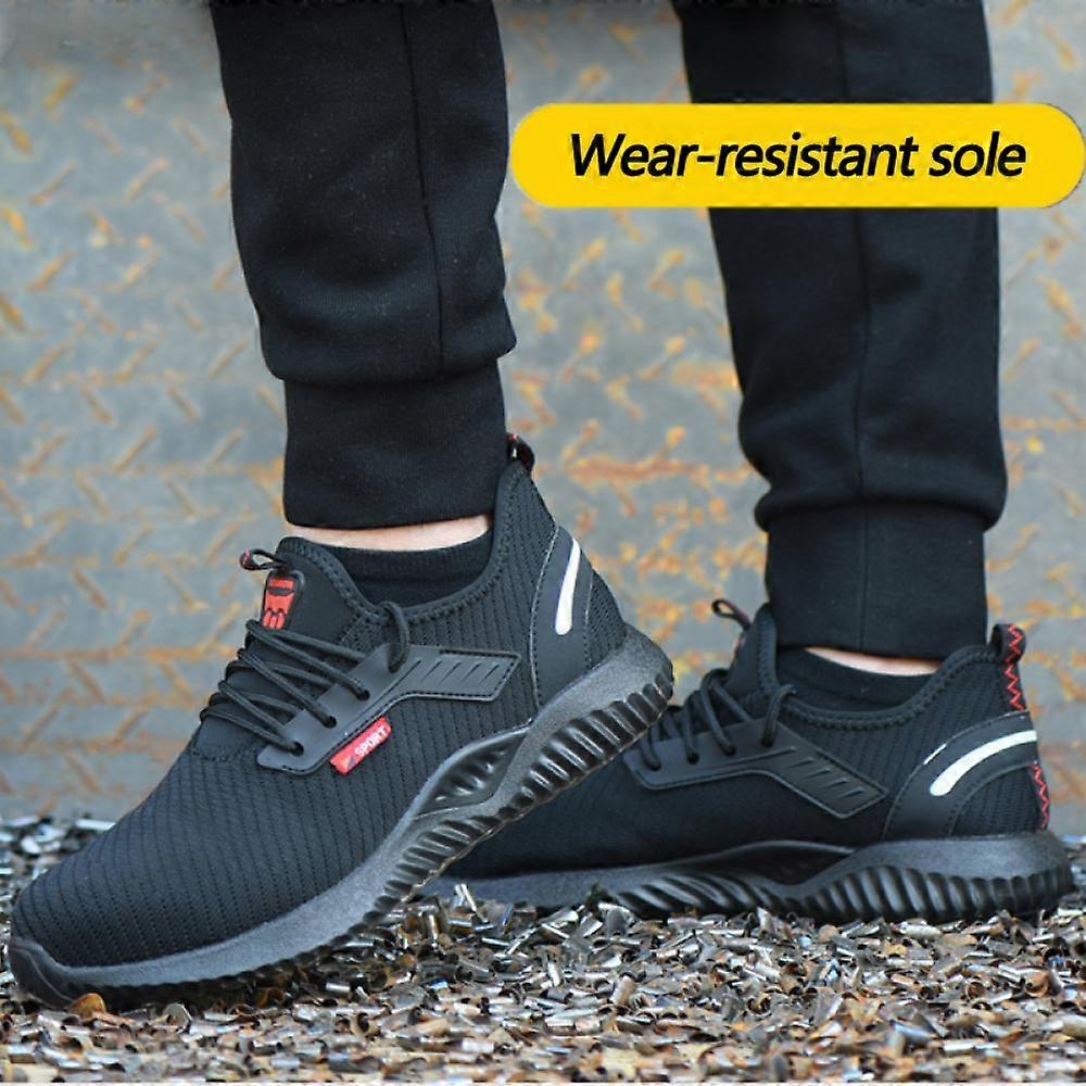 Safety Shoes Men With Steel Toe Cap Anti-smash Men Work Shoes Sneakers ...