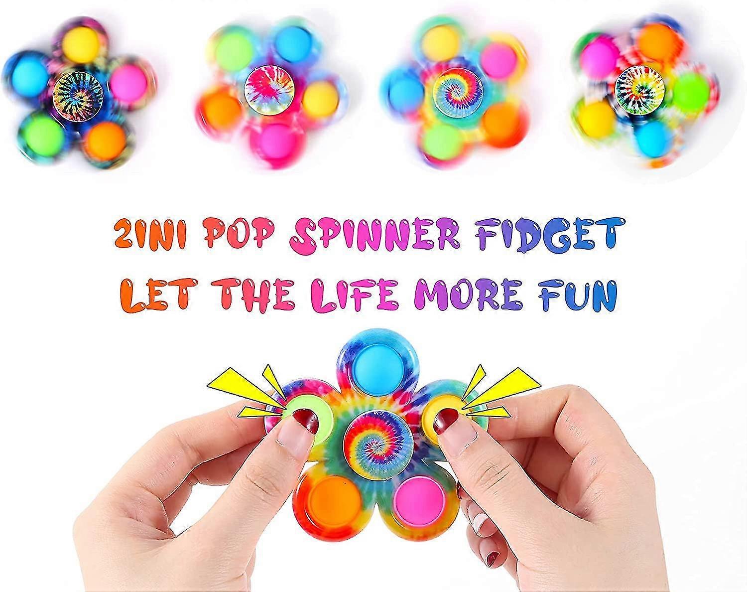 Pop Fidget Spinner To4 Pack, Party Favor Pop Fidget Toy Bulk Pack, Pop ...