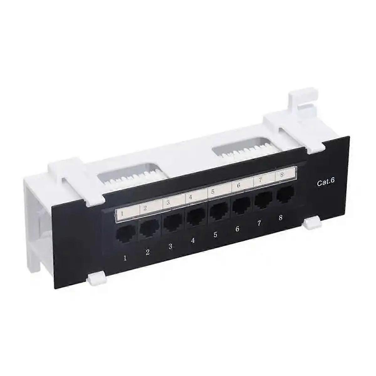 8 Port Patch Panel for Cat. 6 Versatile Data Center Plastic Wall Mount ...