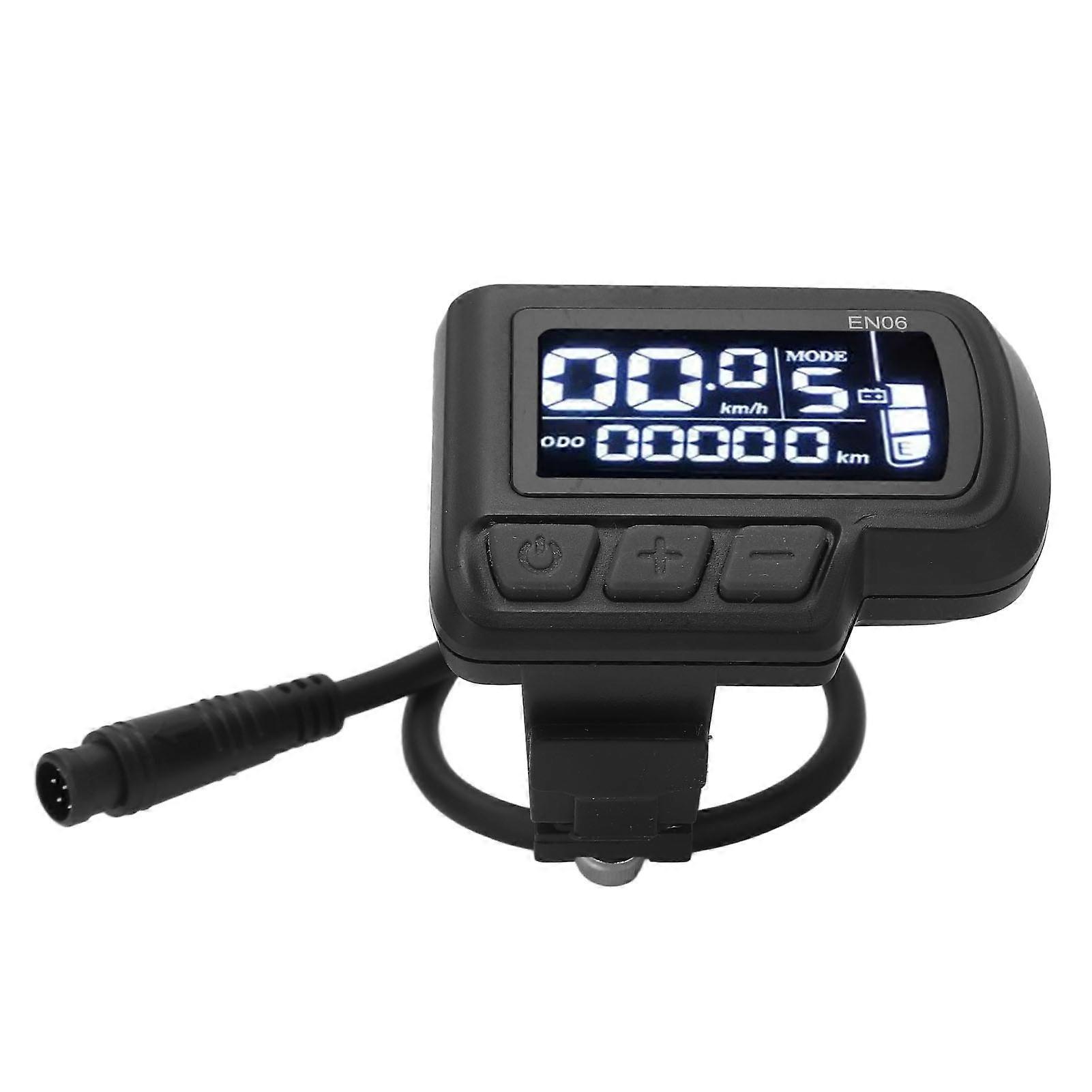 EN06 LCD Bike Display Meter Speedmeter with Light Connector 6pin ...