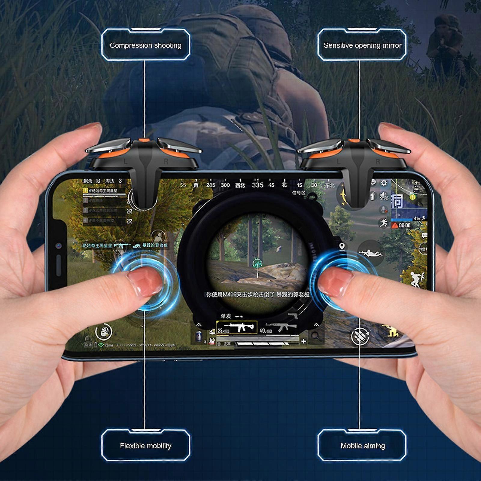 1 Pair Gaming Trigger Mobile Controller Frequency Conversion 4 ...