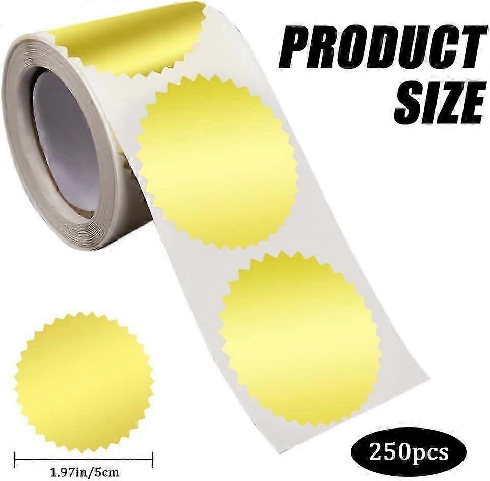 250Pcs Gold Envelope Seals Stickers Certificate Award Seals Stickers ...