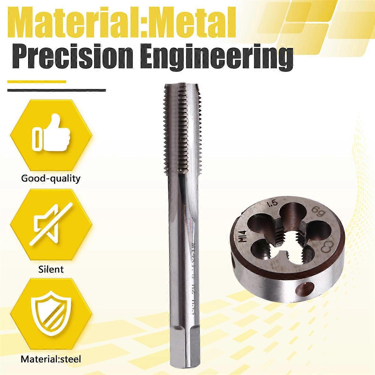 2Pcs M14x1.5 Tap Die Set High Speed Steel Tap Die Sleeve | Fruugo UK