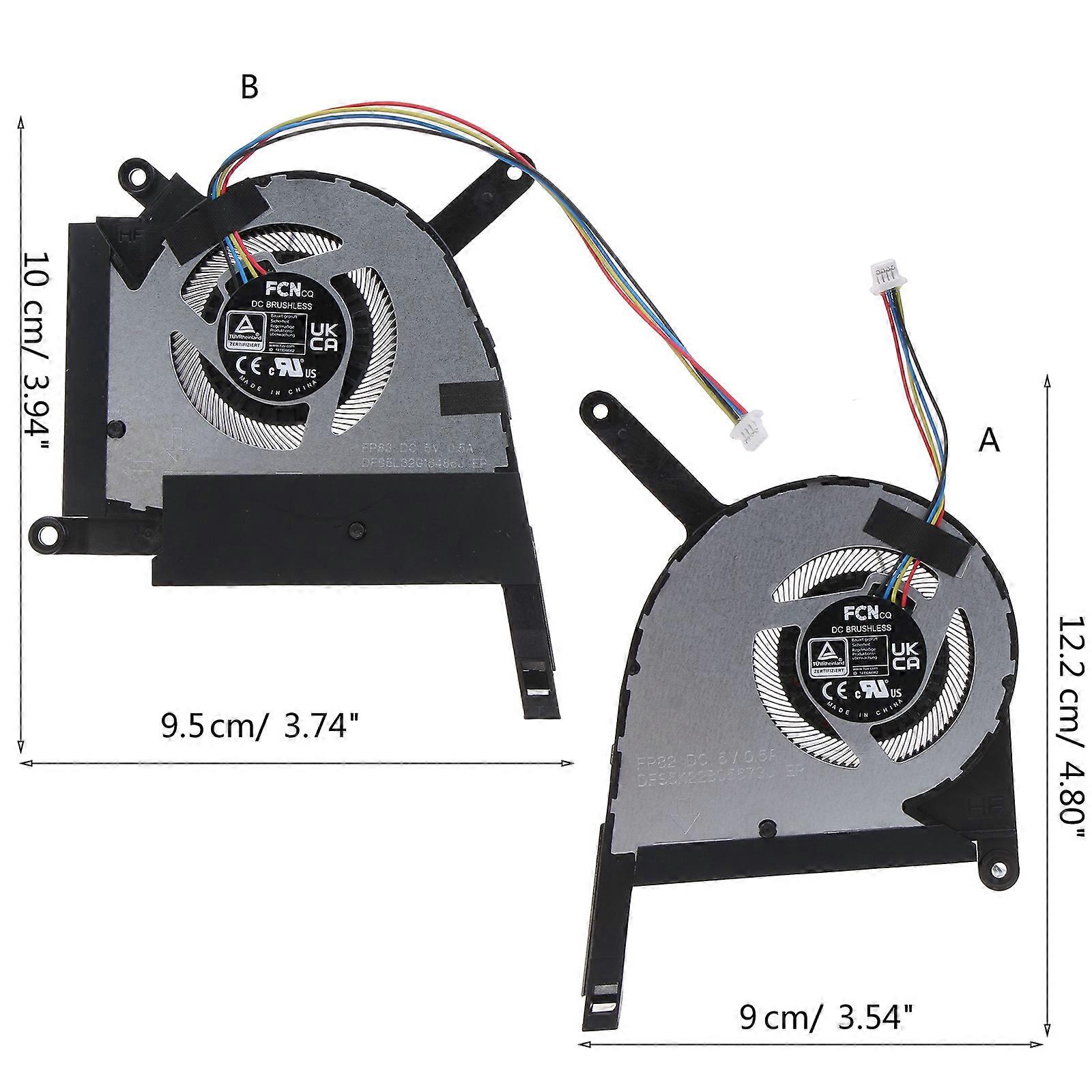 High-performance CPU GPU Cooling Fan Laptops Replacement Cooler 4 Pin ...