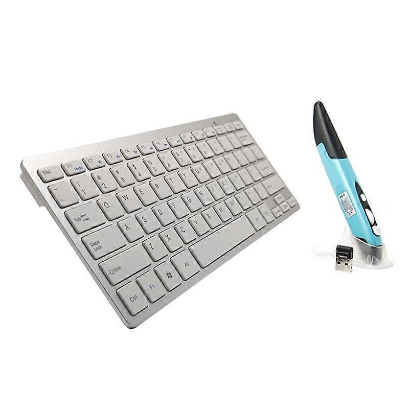KM-808 2.4GHz Wireless Multimedia Keyboard + Wireless Optical Pen Mouse ...