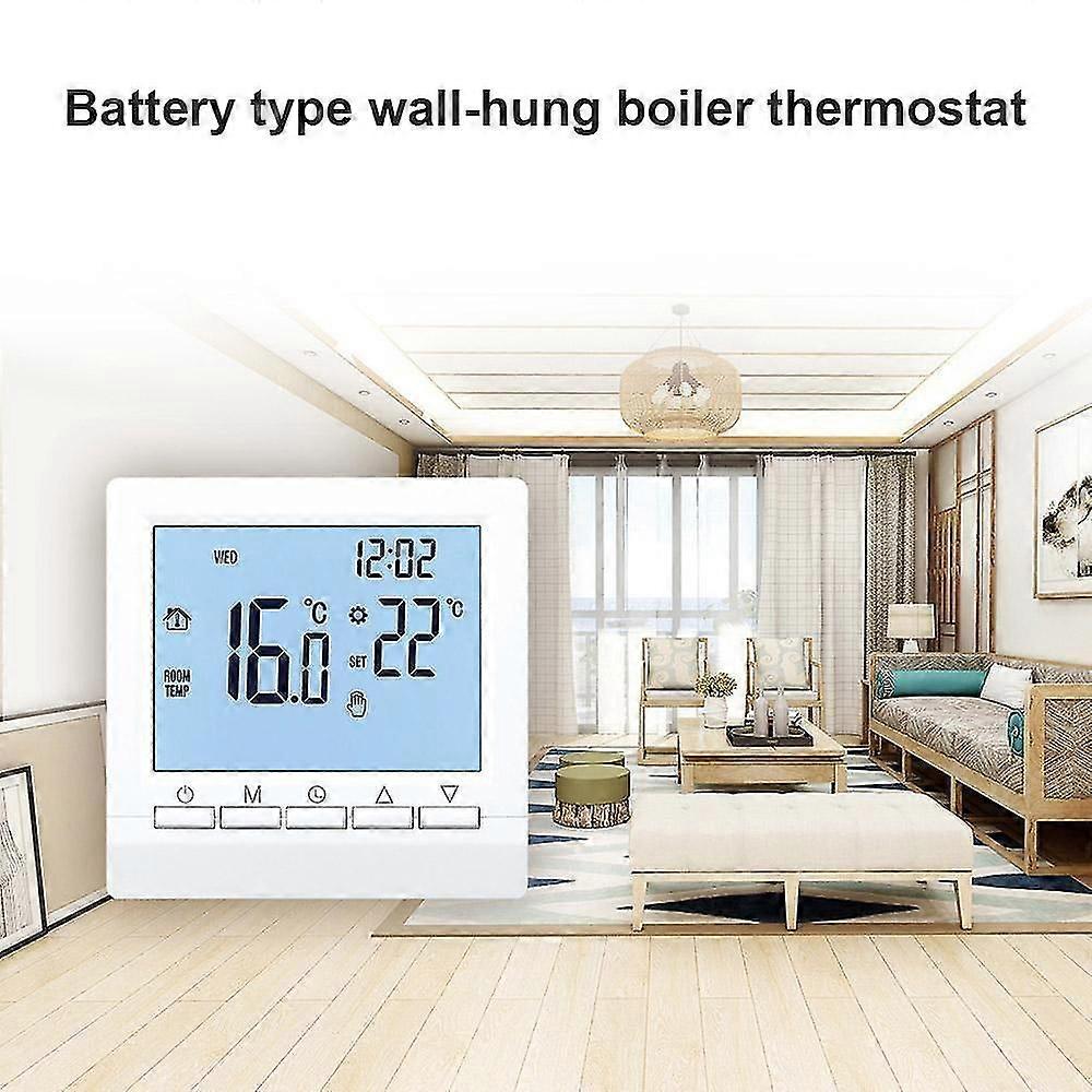 Digital Thermostat Programmable Gas Boiler Heating Temperature ...