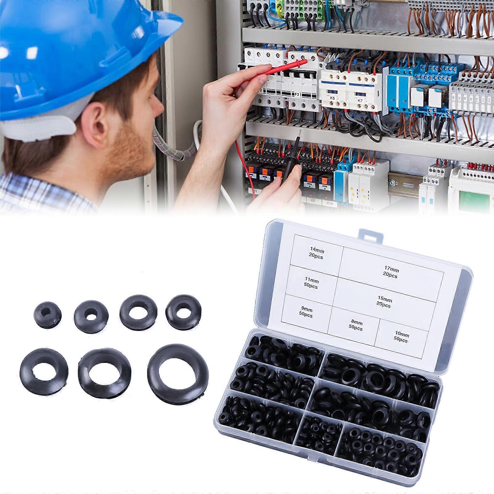 260pcs Essential Rubber Wire Bushing Set Rubber Wire Sleeve Assortment ...
