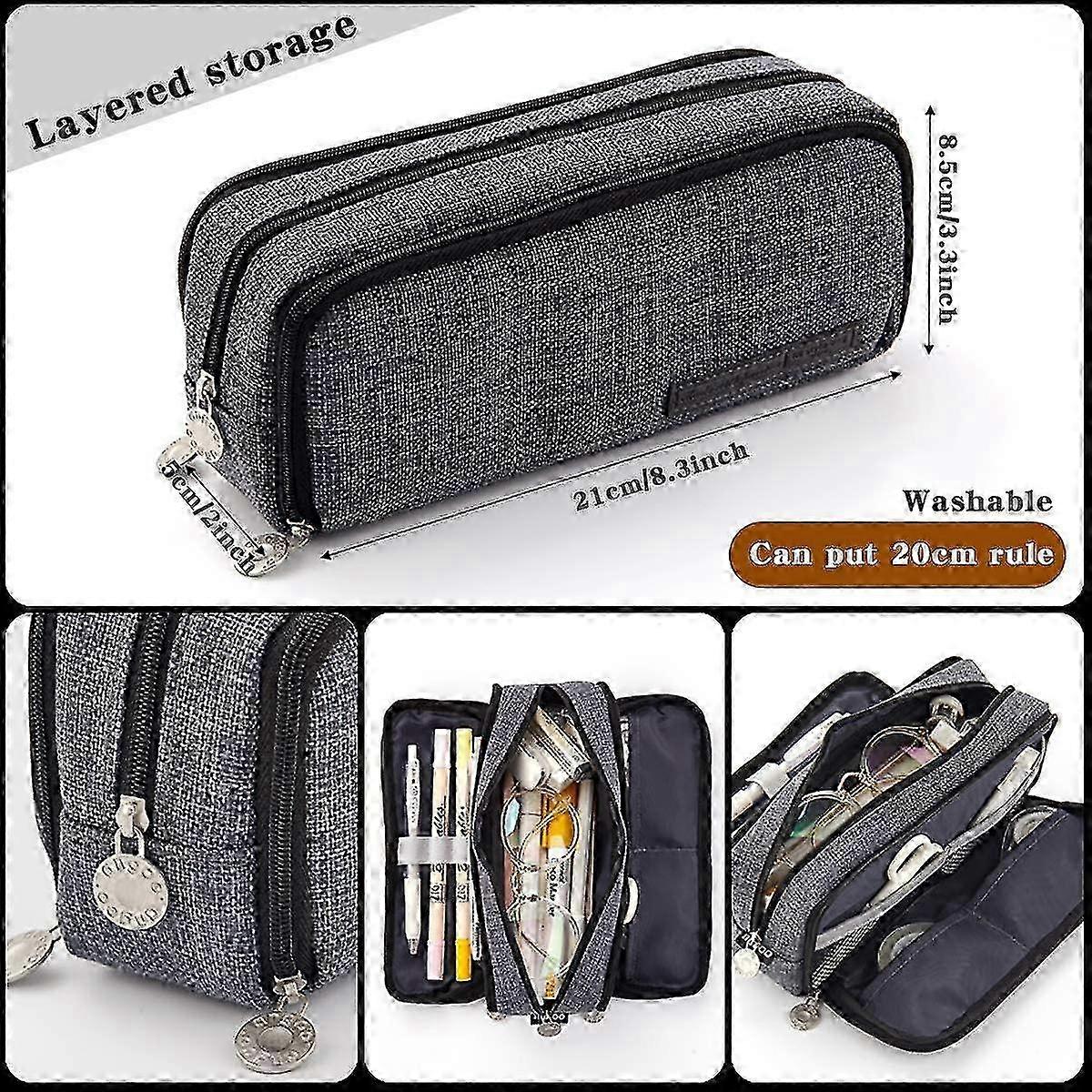 Pencil Case Student Pencil Case Large Capacity, Zipper Ladies Cosmetic ...