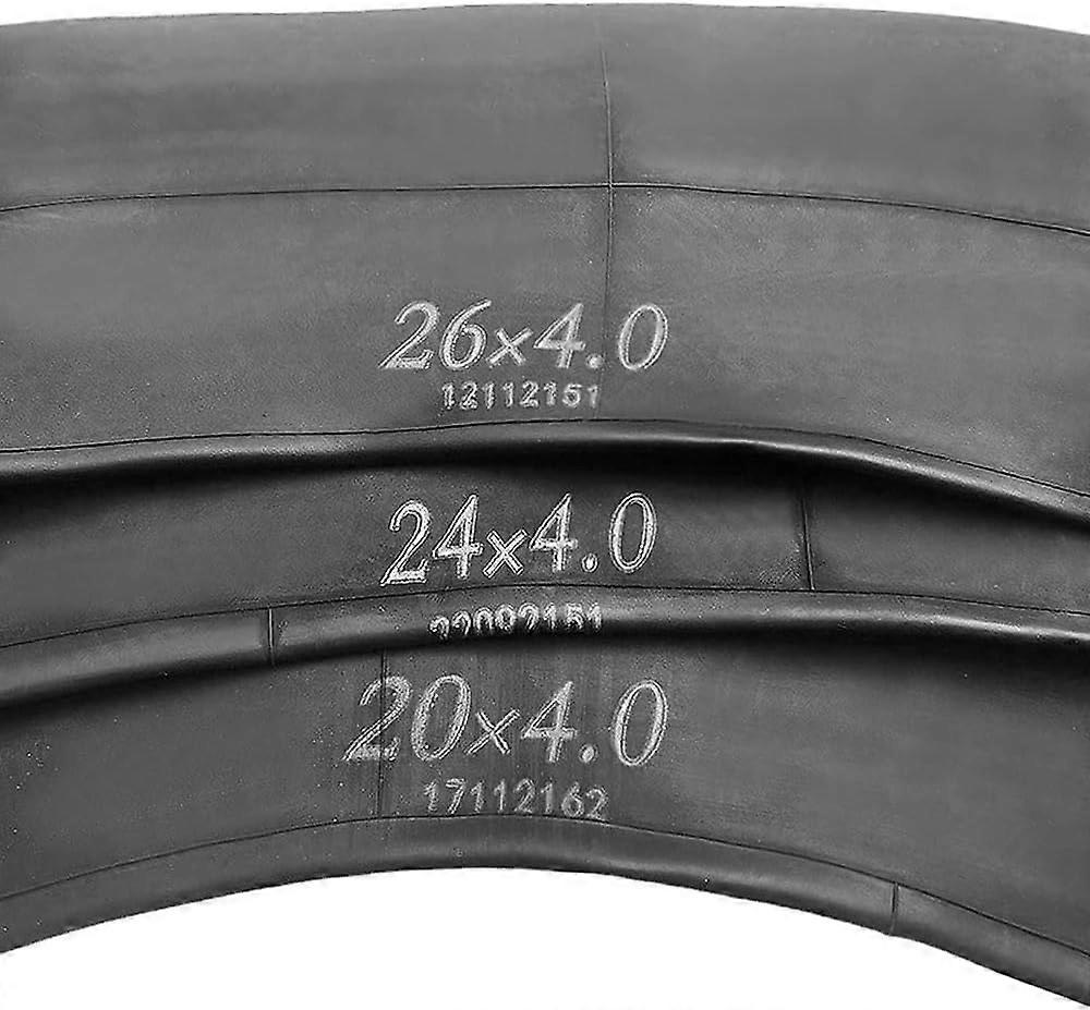 Bicycle Inner Tube 20/24/26x4 Inch, Schrader Valve, Rubber Inner Tube ...
