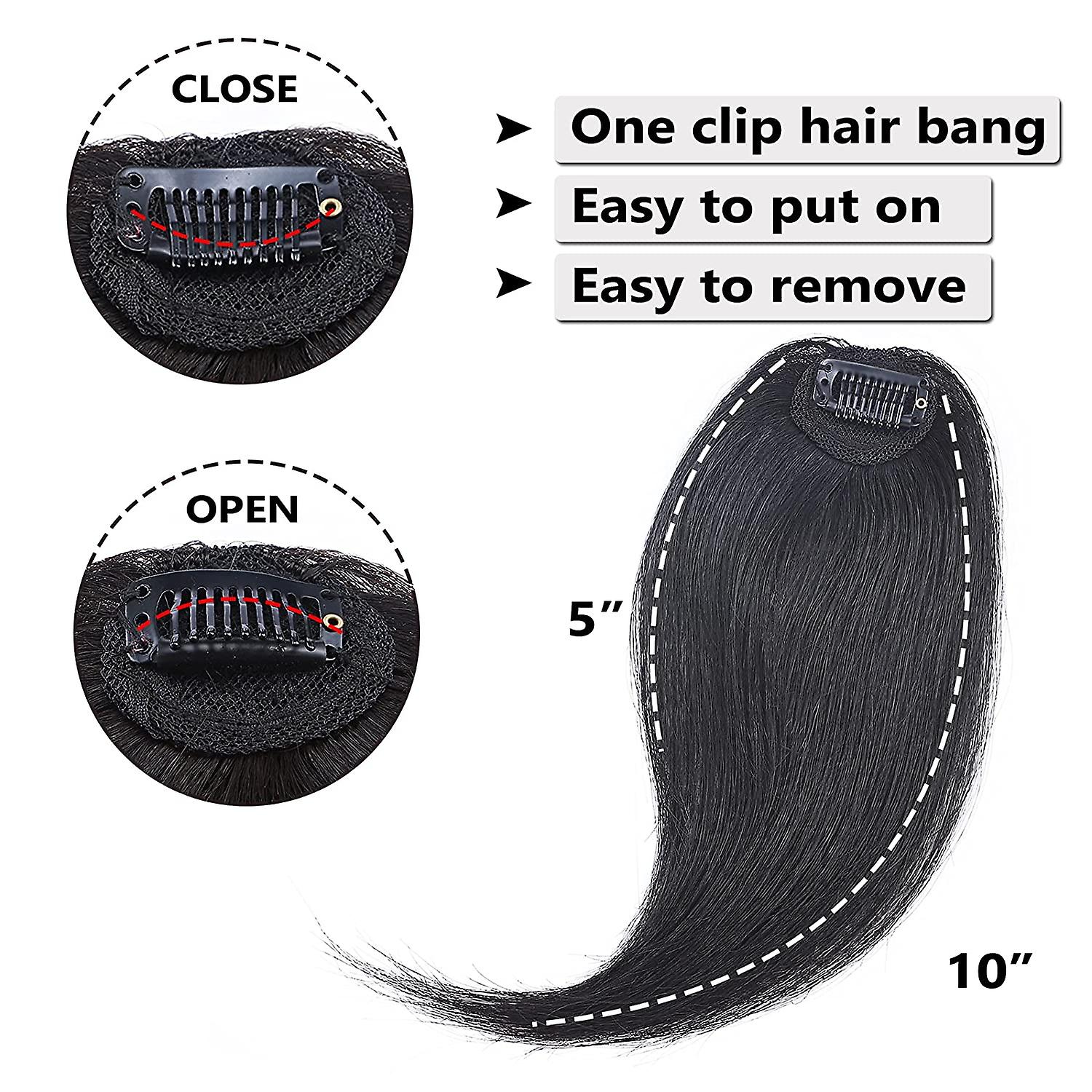 Side Bangs Clip In Bangs Real Human Hair Side Fringe Swept Bangs ...