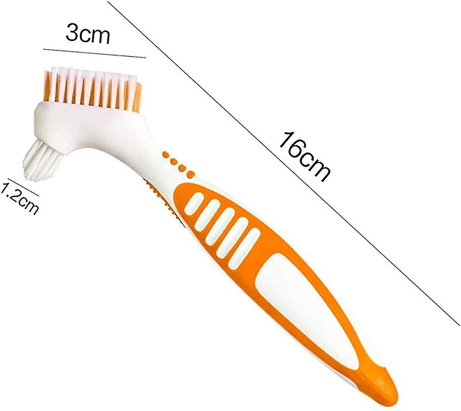 4pcs Fake Toothbrush Dual-ended Toothbrush, Hard Denture Cleaning Brush ...