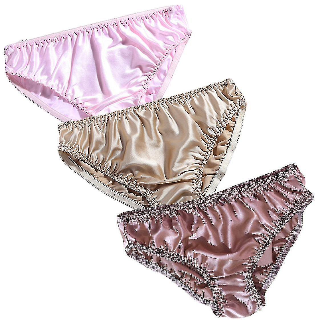 Kvinnors Mulberry Silk Trosor Sexig Bikini Satin Beachwear Bad shorts 3 ...