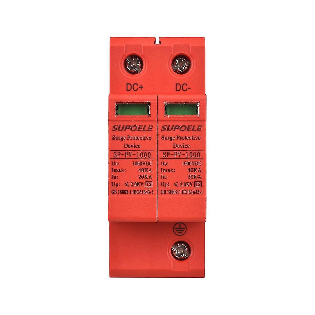 Dc 1000v Surge Protective Device 3p 40ka Surge Arrester Photovoltaic Pv ...