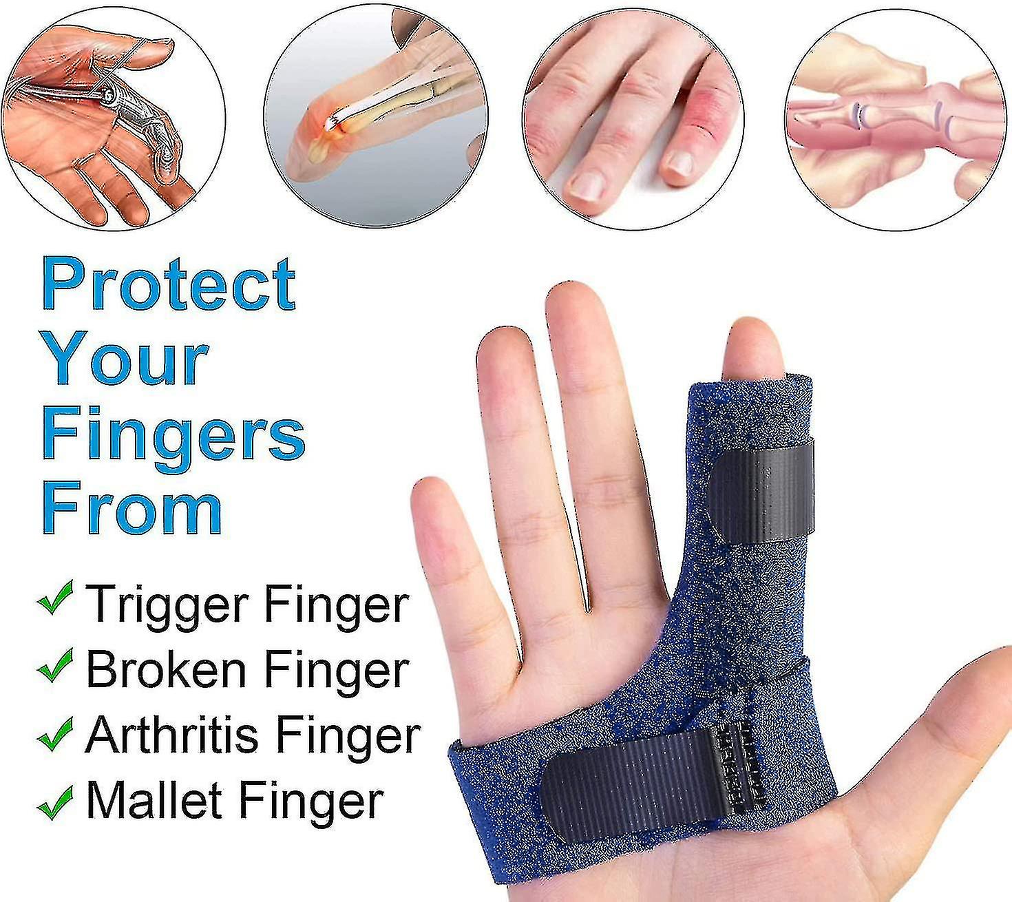 Finger Brace For Right Hand, Index Middle Ring Pinky, Trigger Finger ...