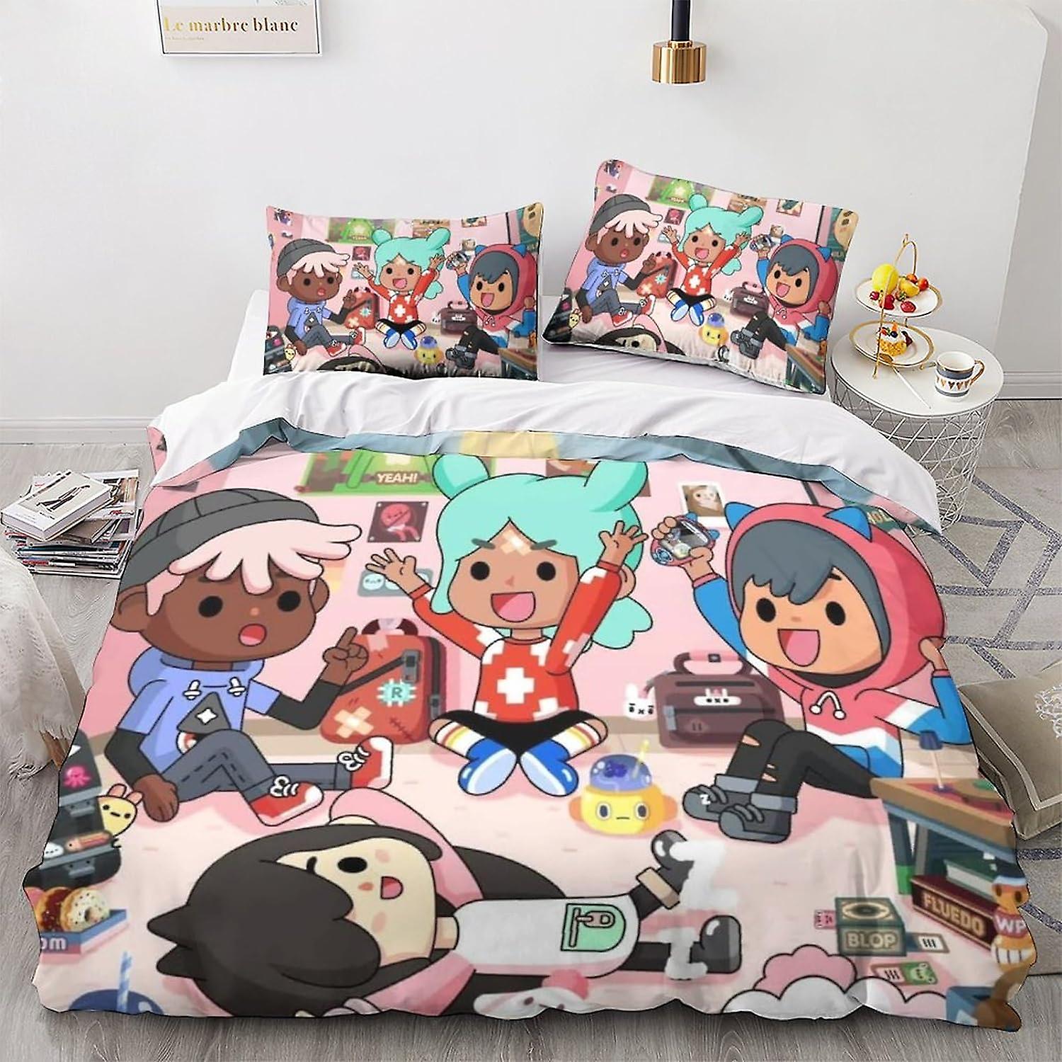 Toca Life World Duvet Cover Microfiber Bedding Set, 3D Print Duvet Cute ...