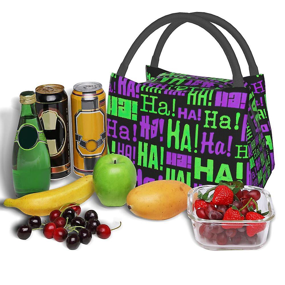 Custom Haha Joker Lunch Bags Men Women Thermal Cooler Insulated Lunch ...