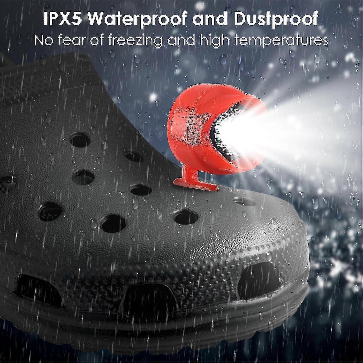 Headlights For Crocs, 2pcs Clogs Led Lights Ipx5 Waterproof Shoe Light ...