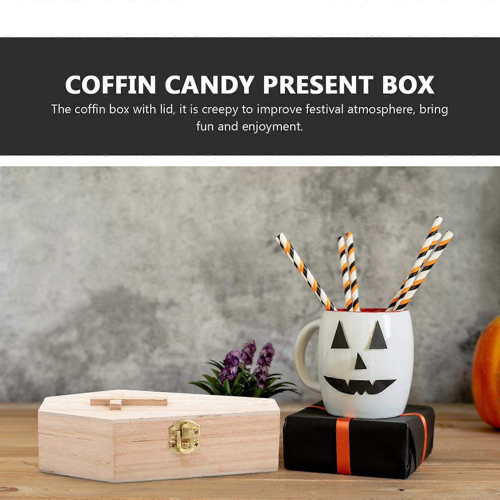 Small Coffin Box for Jewelry Storage Display Halloween Holder Portable ...