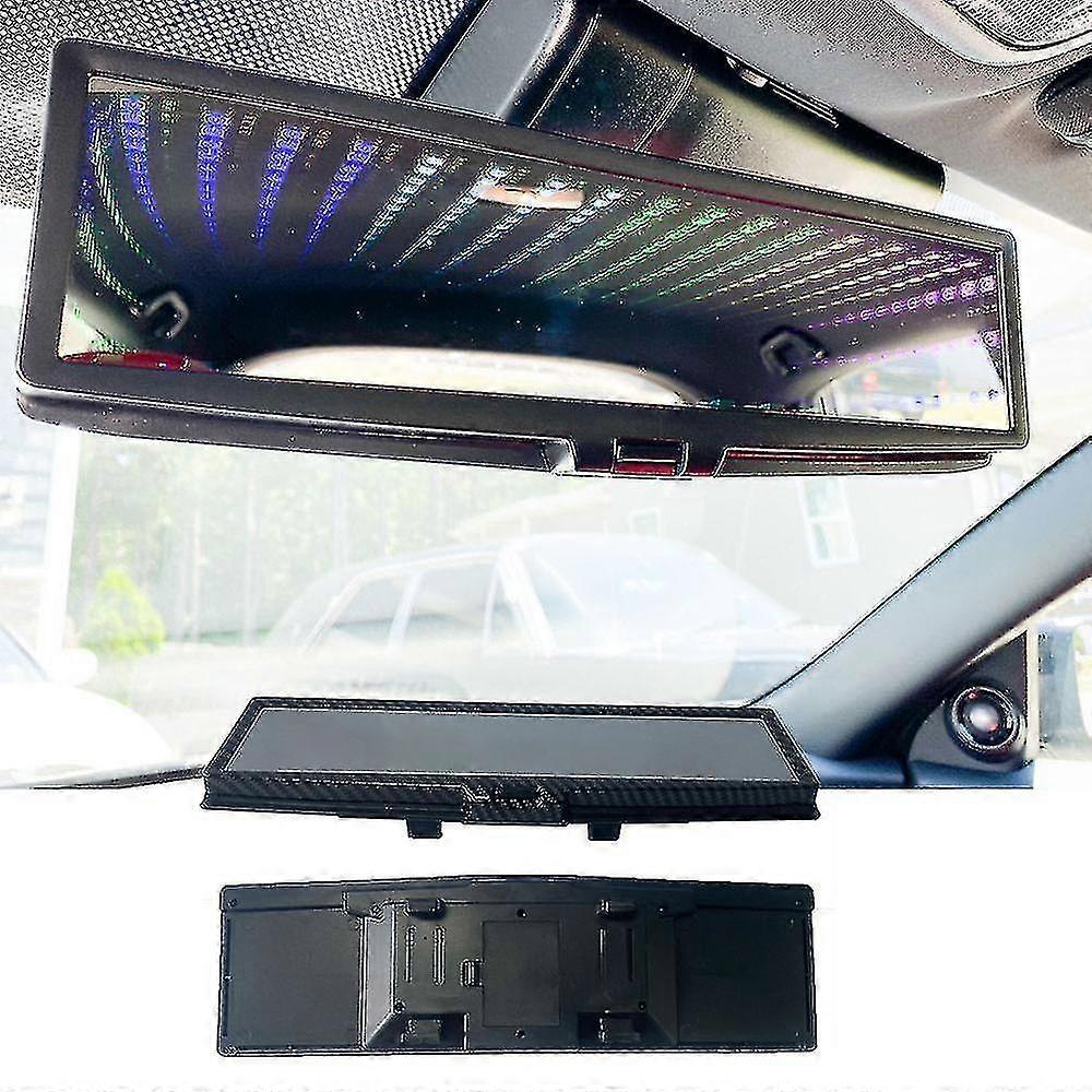 Car Indoor 3d Rearview Mirror Lighted Led Large Field Of View Car ...
