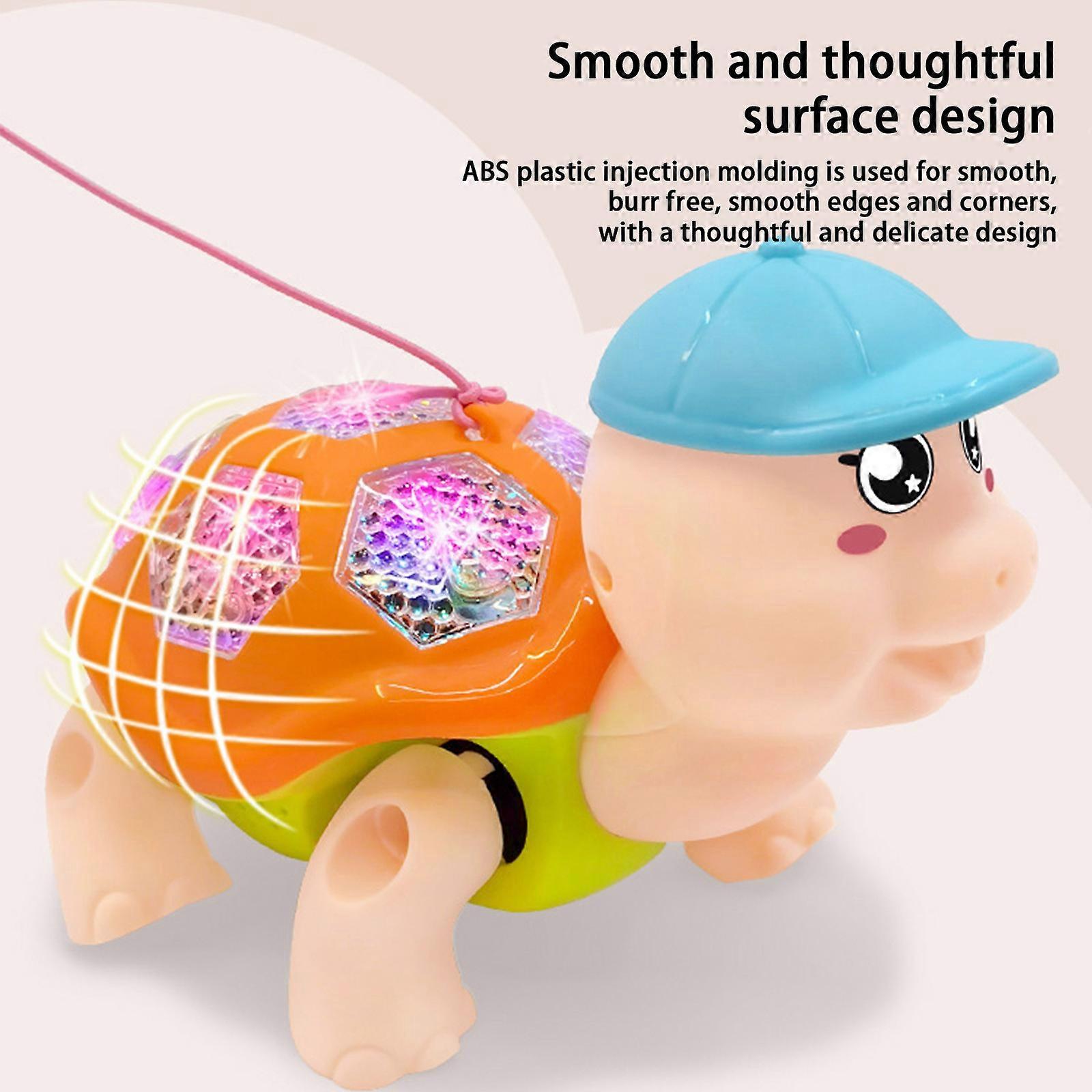 Electric Leash Turtle Glowing Will Walk With Light Music Electric Kids ...