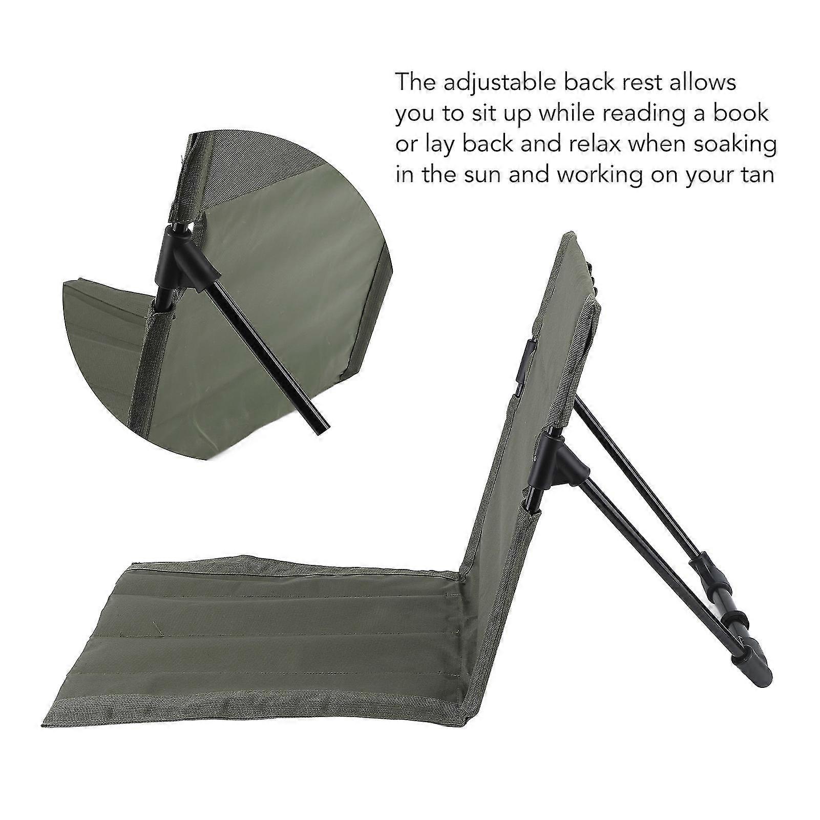 Portable Beach Chair, Lightweight Padded Portable Stadium Seat, Folding ...