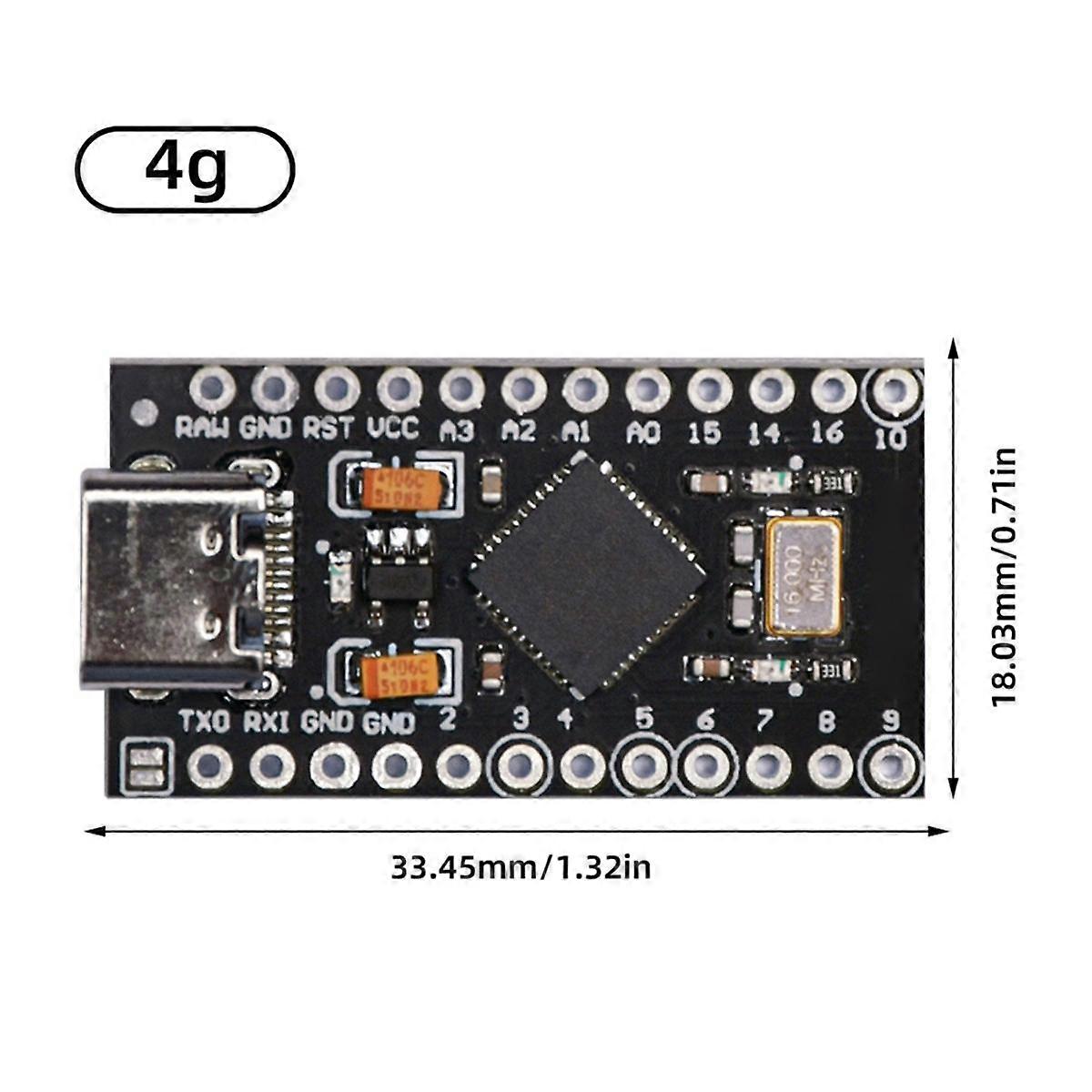 Atmega32U4 Type-C Mini Usb Pro Micro-for Atmega32U4 3.3V/16Mhz Module ...