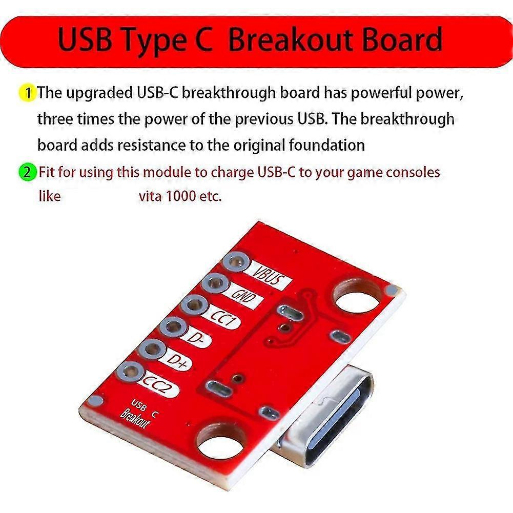 5PCS/Lot USB Type-C Breakout Board Serial Basic Breakout Female ...