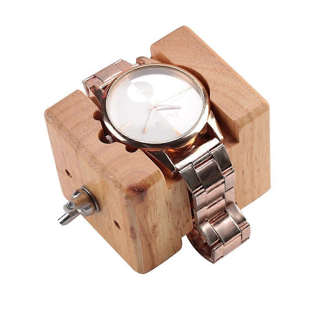 Professional Wooden Watch Case Holder Block Vise Clamp Movement Wood ...