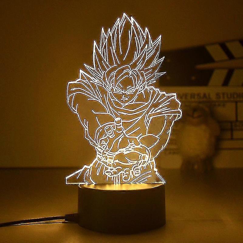 Goku Vegeta Anime Figure 3d Led Night Light Children Room Decor Dragon ...