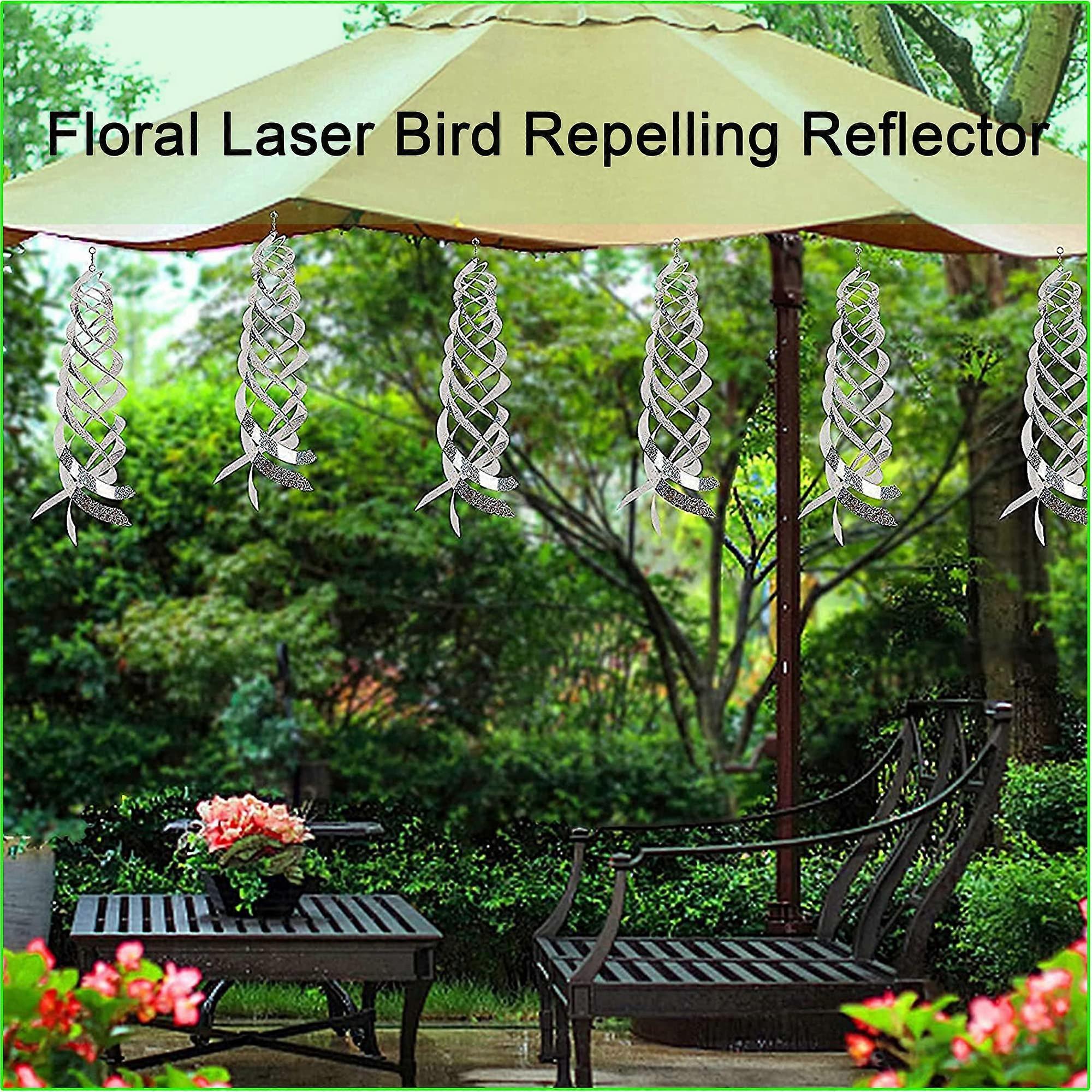 Pack of 4 Reflective Rotator Bird Repellent Spiral Reflectors Hanging ...